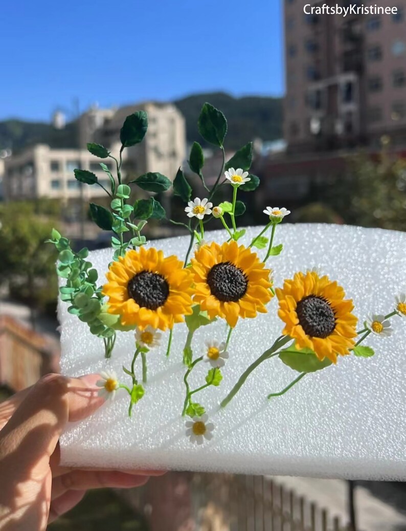 Miniature Sunflower-miniature Garden-1:12, Plant Gifts-plant Decoration ...