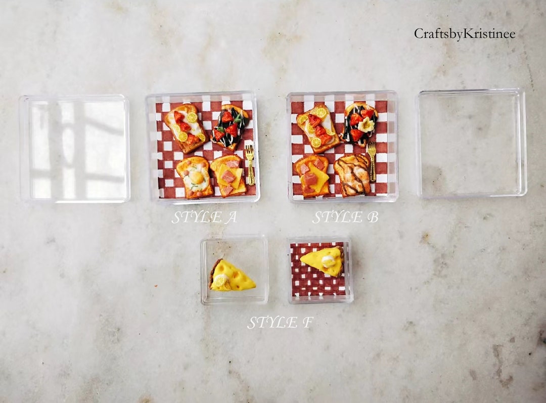 4 Piece Sandwich Toast, Miniature Cheesecake, Handmade Clay Making ...