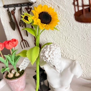 Miniature Sunflower-miniature Garden-1:12, Plant Gifts-plant Decoration ...