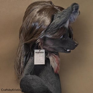 Realistic Fursuit Head,scar Wolf,long Hair Wolf,movable Jaw,fantasy ...