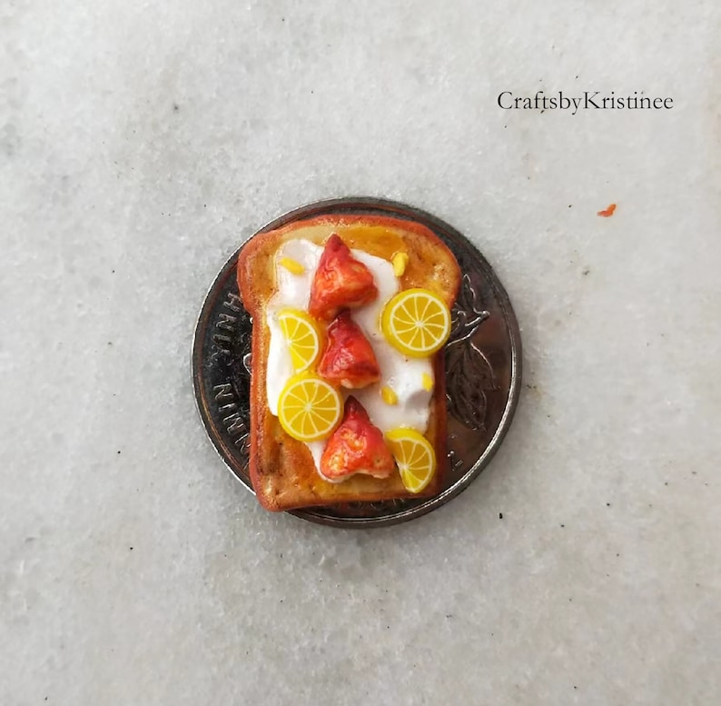 4 Piece Sandwich Toast, Miniature Cheesecake, Handmade Clay Making ...