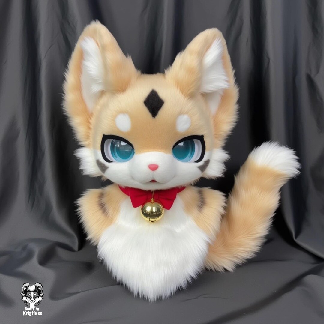 Brown Christmas Fox Fursuit Head, Custom Kenomo Cosplay Fursuit ...