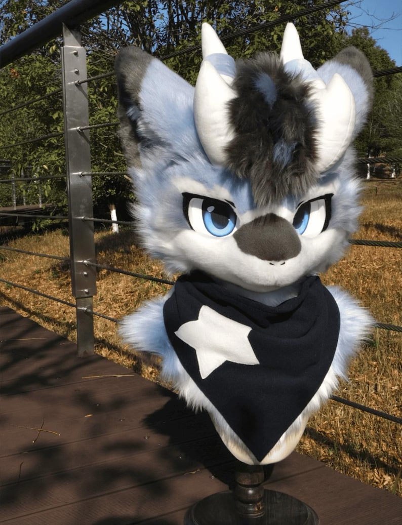Shining Morning Star Dragon Fursuit Head, Custom Kenomo Cosplay Fursuit ...