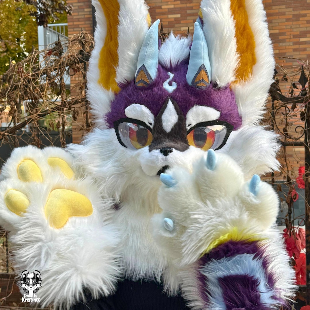 Blue Lightning Dragon Fursuit Head, Custom Dragon Prince Fursuit Head ...