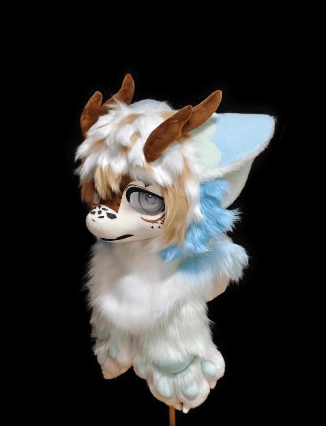 Adorable Chocolate Flying Dragon Fursuit Head, Custom Kenomo Cosplay ...