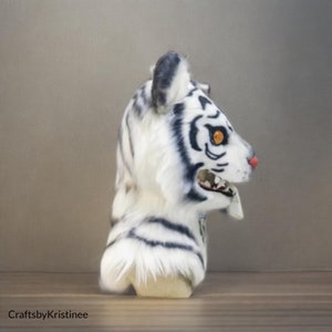 Realistic Furry Mask, Bengal White Tiger, Furry Ears, Orc Fur Costume ...