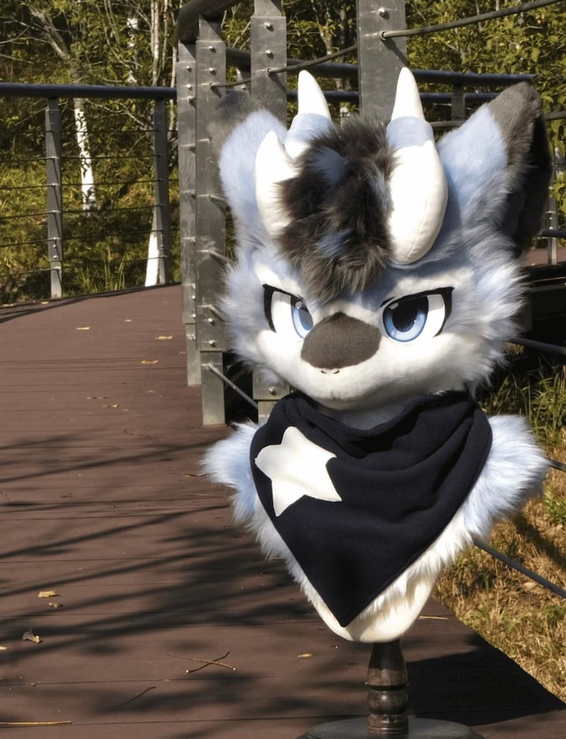 Shining Morning Star Dragon Fursuit Head, Custom Kenomo Cosplay Fursuit ...