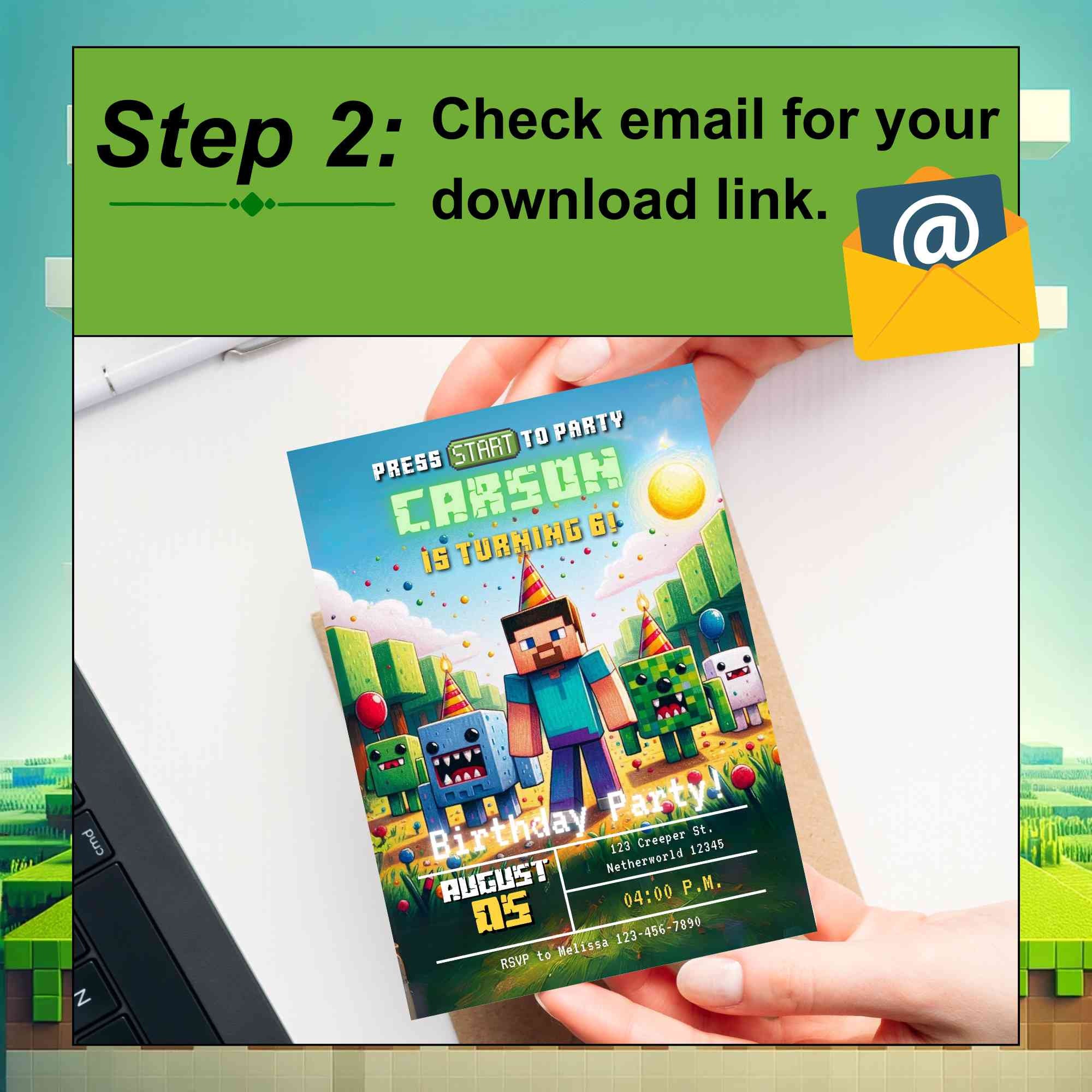 Video Game Birthday Invitation, Personalized Invite for Boys Girls ...