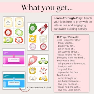 Kids Prayer Sandwich Activity, Sunday School Pray Lesson, Kid Bible ...