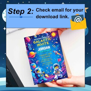 Outer Space Birthday Invitation, Personalized Invite for Boys Girls ...
