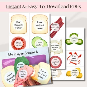 Kids Prayer Sandwich Activity, Sunday School Pray Lesson, Kid Bible ...