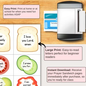 Kids Prayer Sandwich Activity, Sunday School Pray Lesson, Kid Bible ...