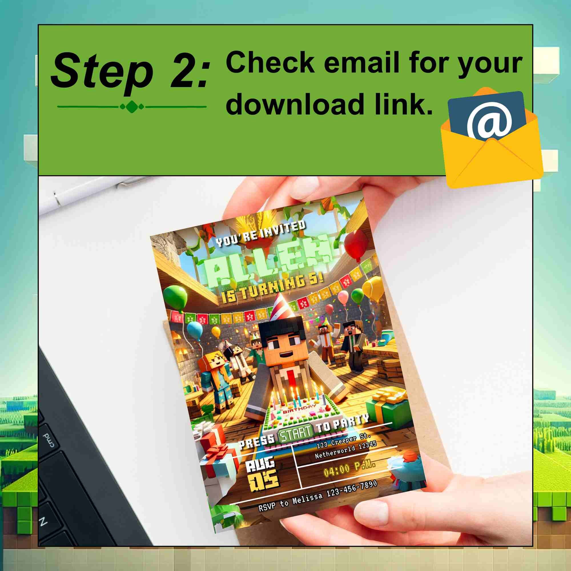 Video Game Birthday Invitation, Personalized Invite for Boys Girls ...