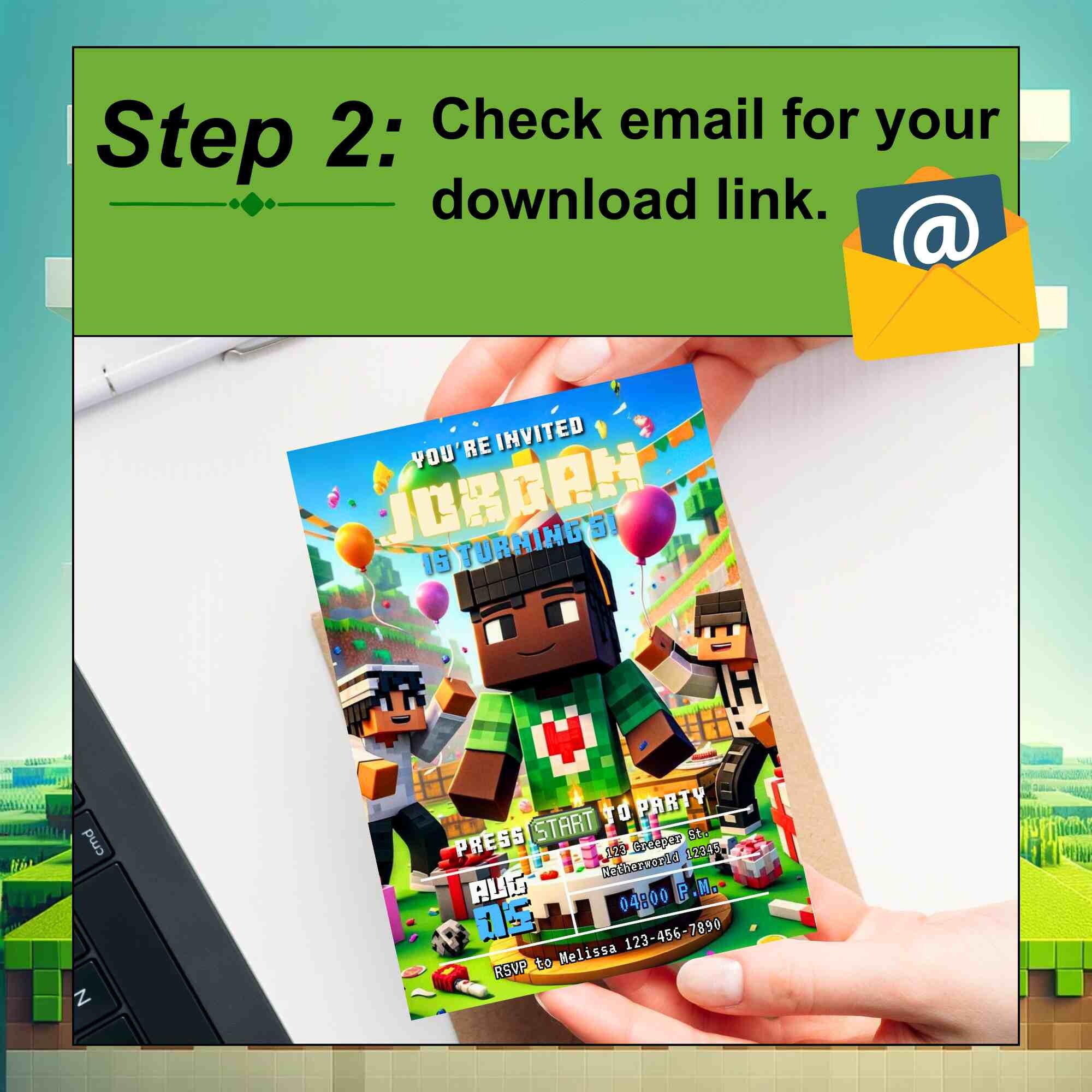 Video Game Birthday Invitation, Personalized Invite for Boys Girls ...