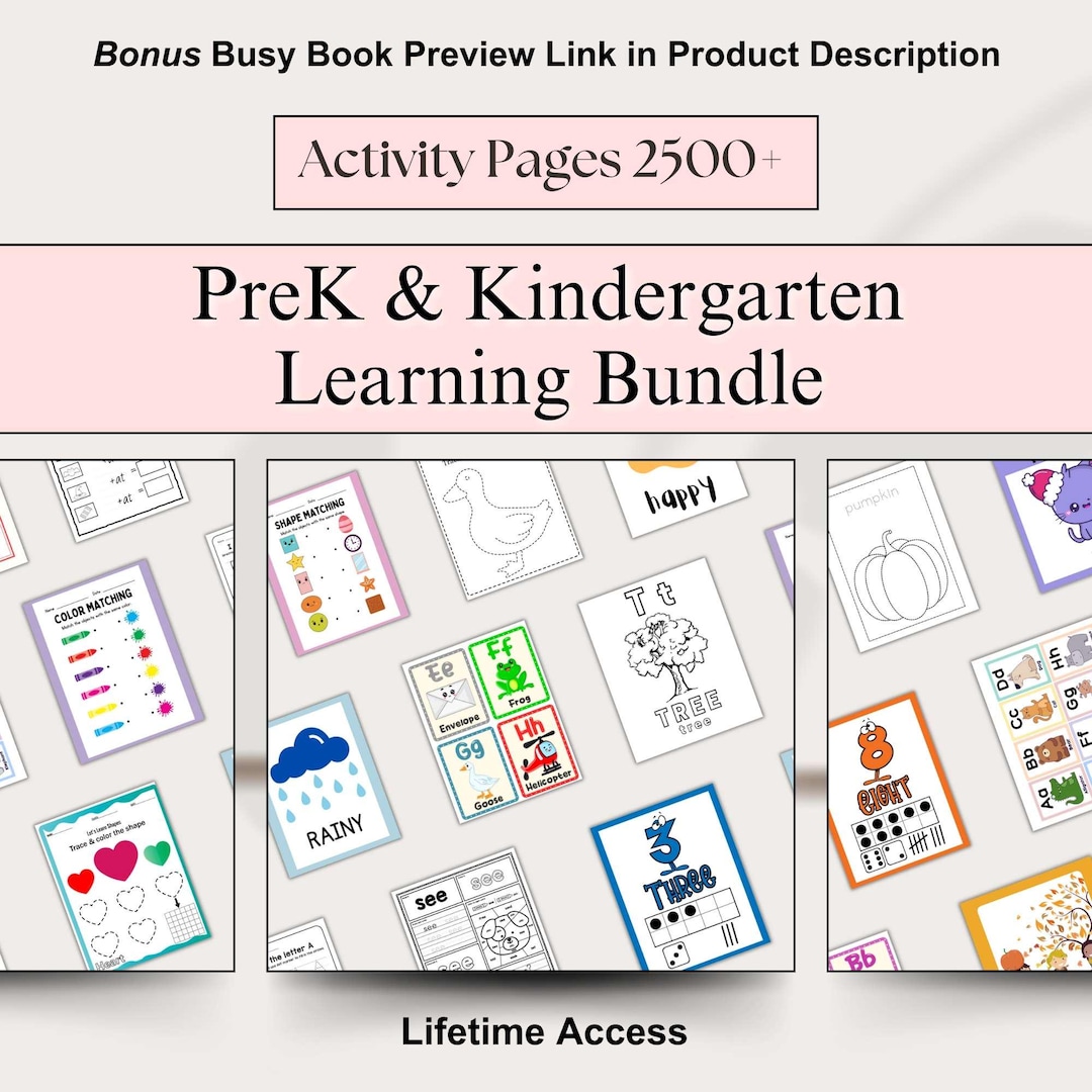 Kindergarten Quiet Pages Printable, Pre K Workbook Letter Tracers ...