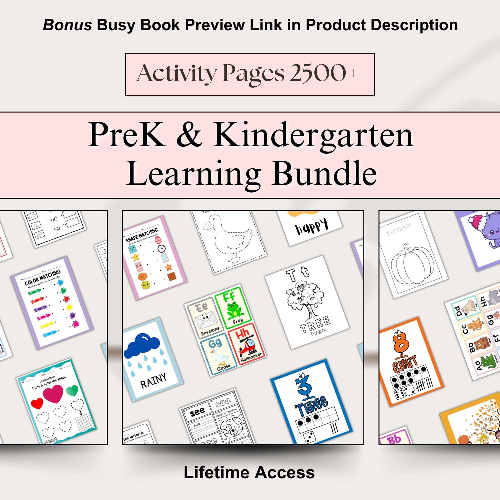 Kindergarten Quiet Pages Printable, Pre K Workbook Letter Tracers ...