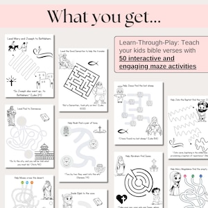 Christian Bible Printable Activity, Kids Sunday School Mazes ...