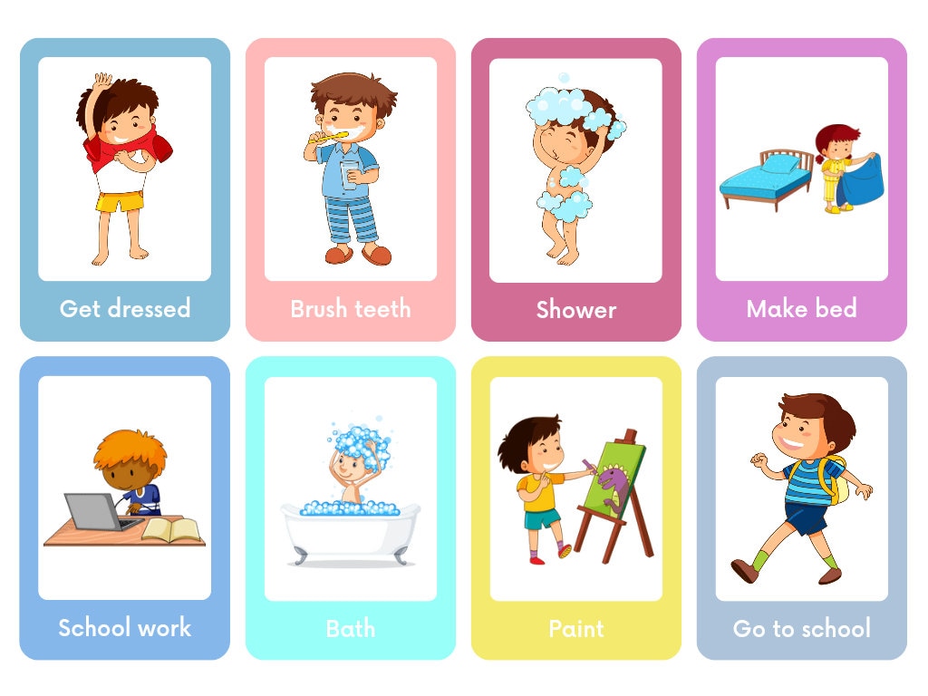 Children's Chore Cards - Etsy