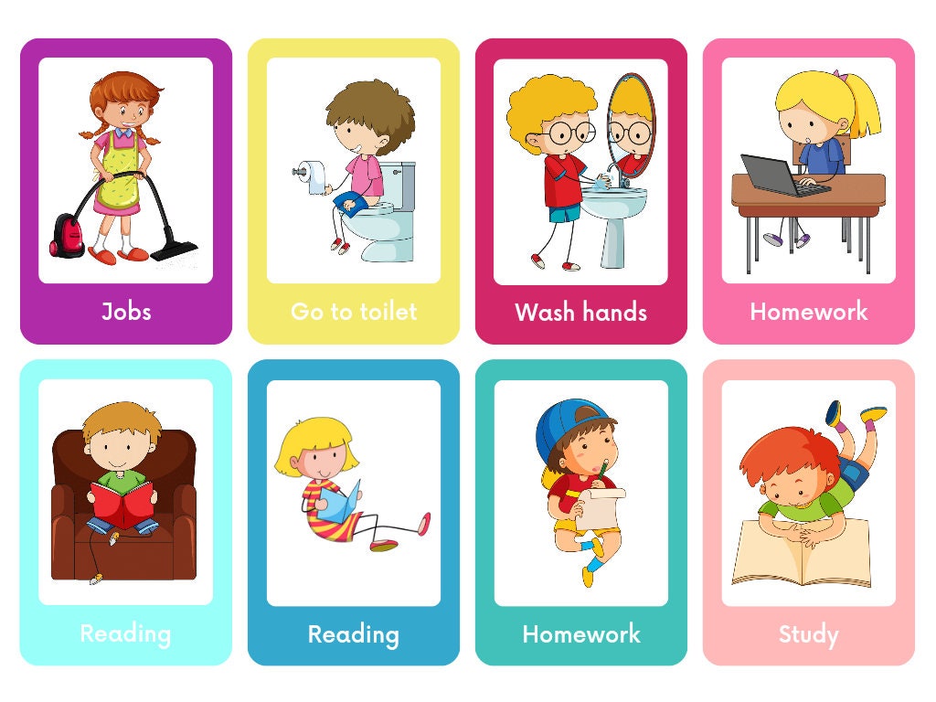 Children's Chore Cards - Etsy