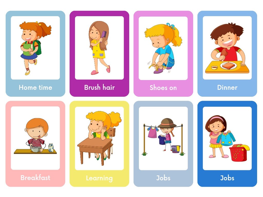 Children's Chore Cards - Etsy