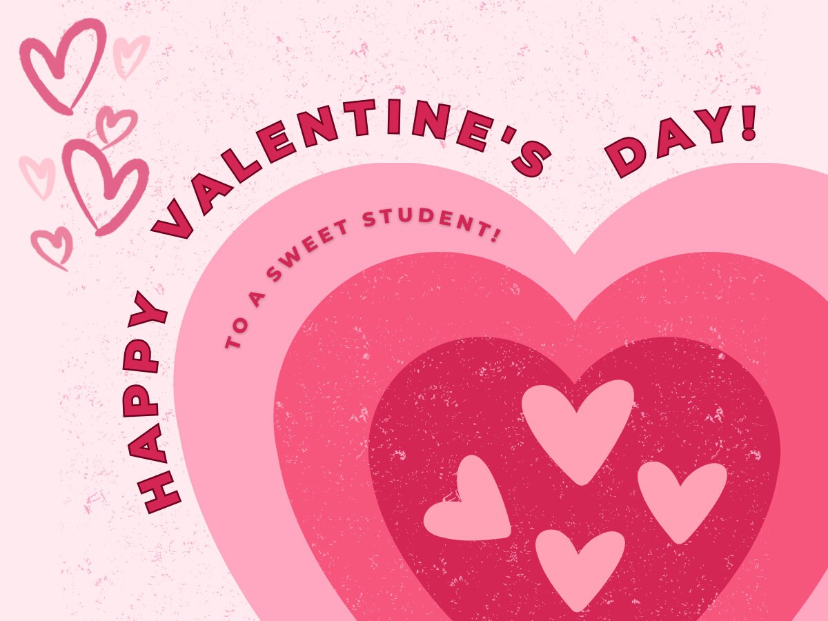 Printable Valentine's Card From Teacher to Kids Classroom Valentine ...