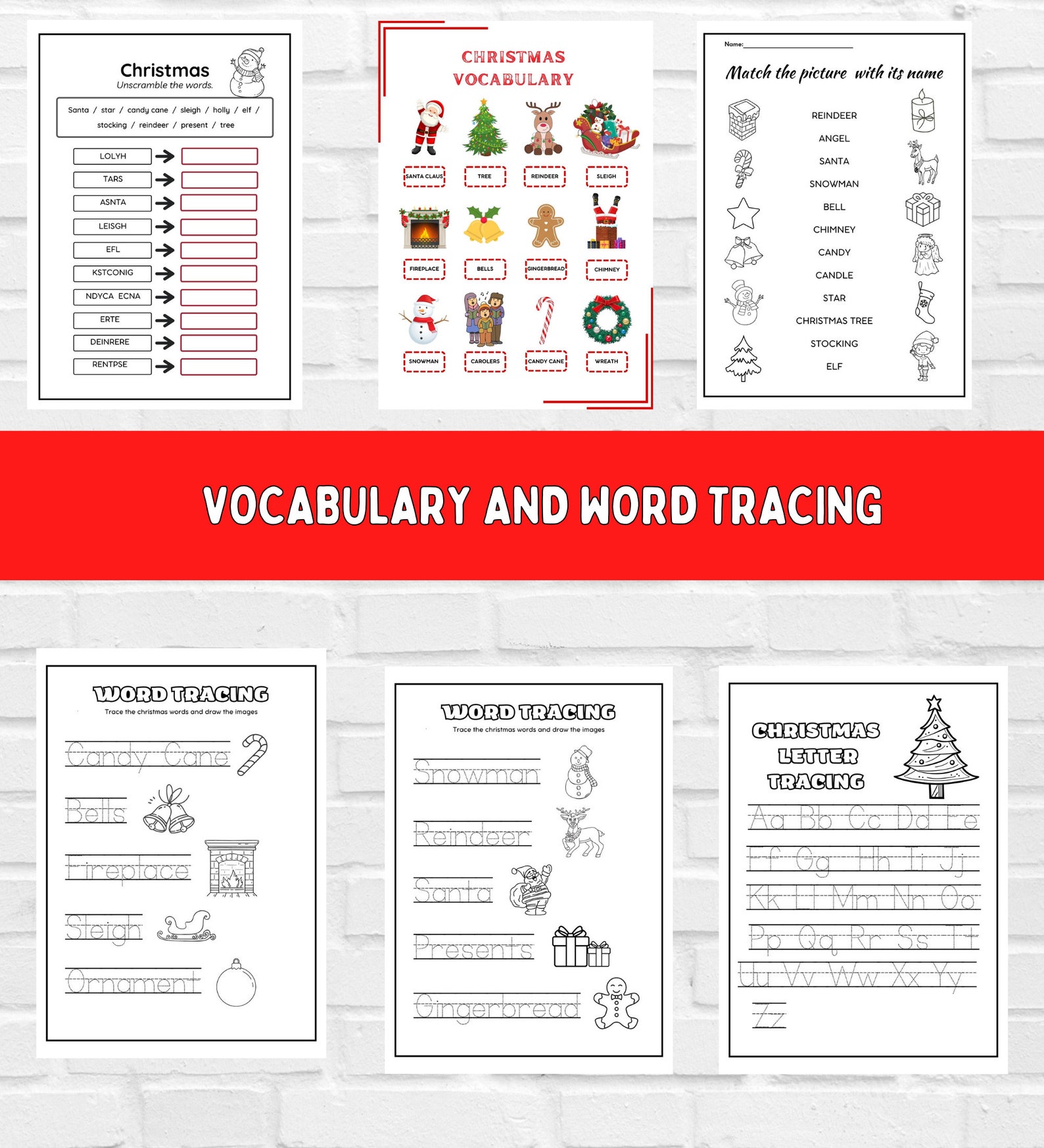 Printable Christmas Worksheets, Christmas Worksheet Bundle , Kid's ...