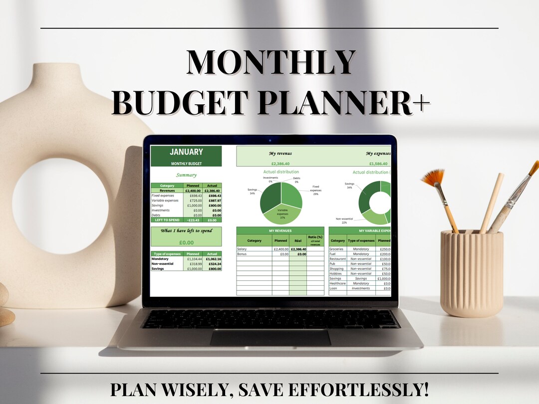 Budget Planner - Green (pounds) - Etsy