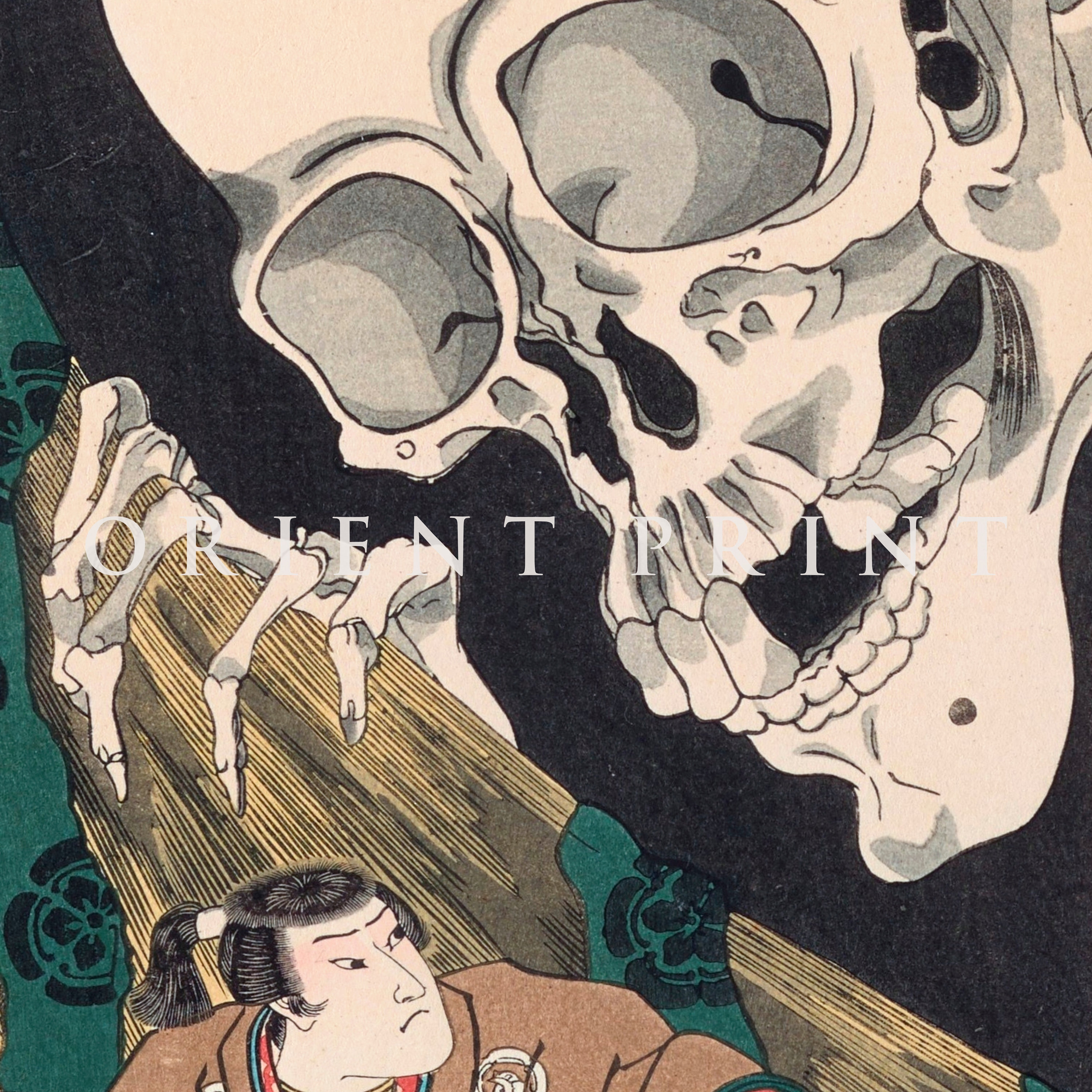 Japanese Skeleton Wall Art, Takiyasha the Witch and the Skeleton ...