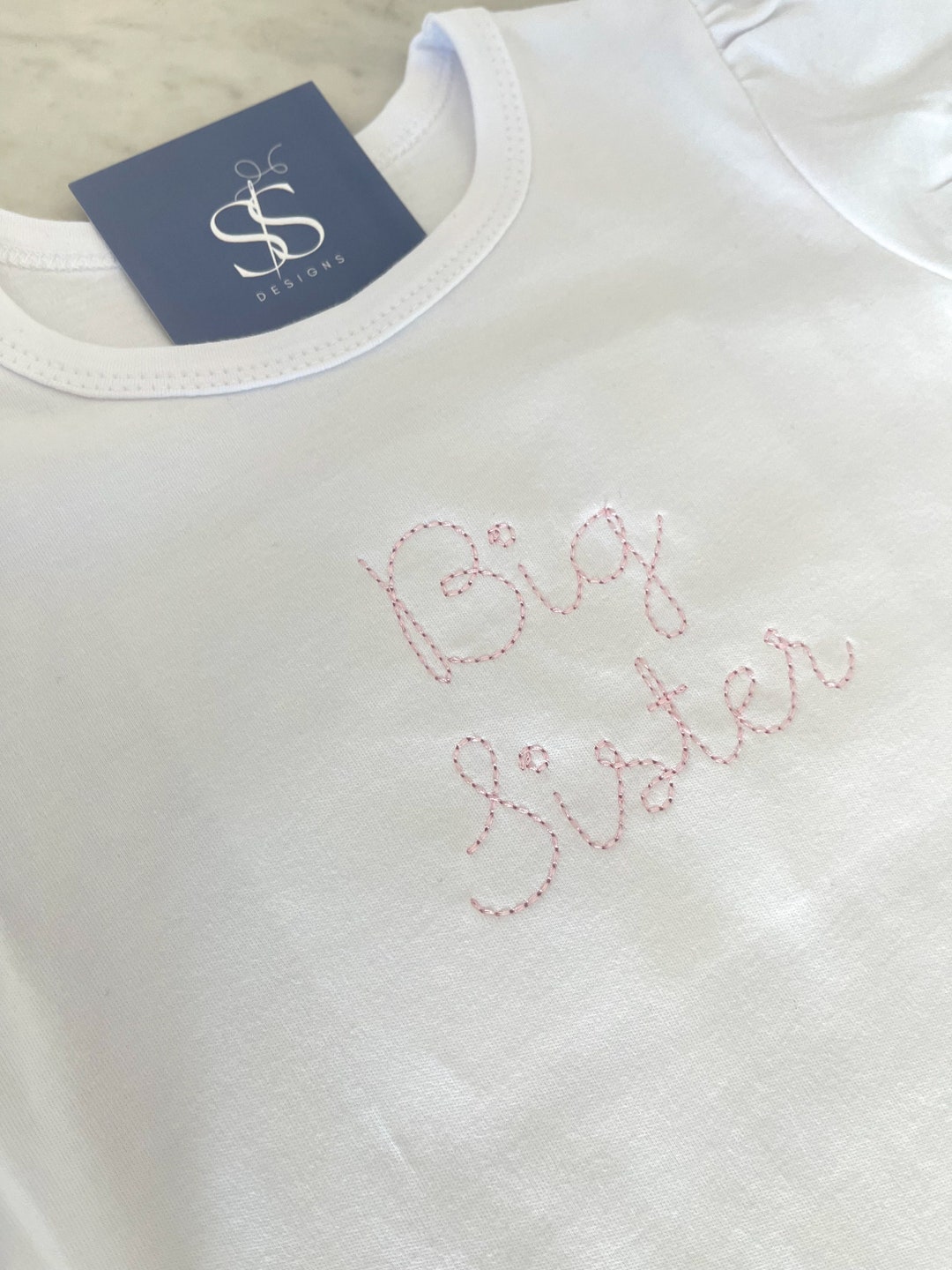 Big Sister Monogrammed T-shirt - Etsy