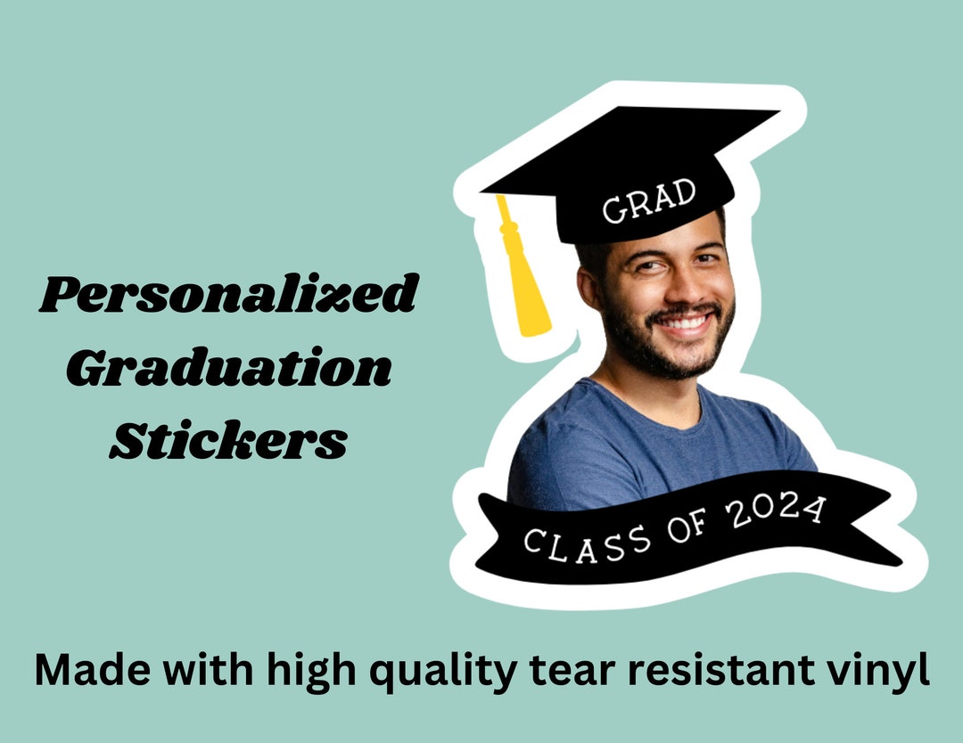Personalized Graduation Vinyl Sticker Party Decor 2024 High School ...