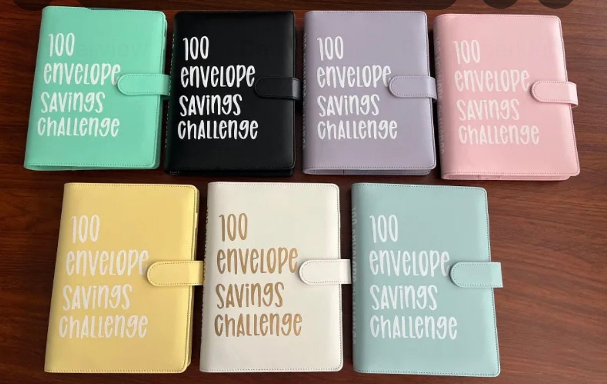 100 Envelopes Money Saving Challenge Book , 100 Envelopes Challenge ...