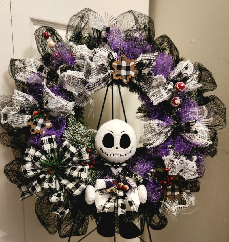 Jack Skellington Christmas Wreath - Etsy