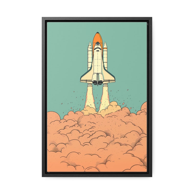 Space Shuttle Launch Vintage Gallery Canvas Wraps, Vertical Frame - Etsy