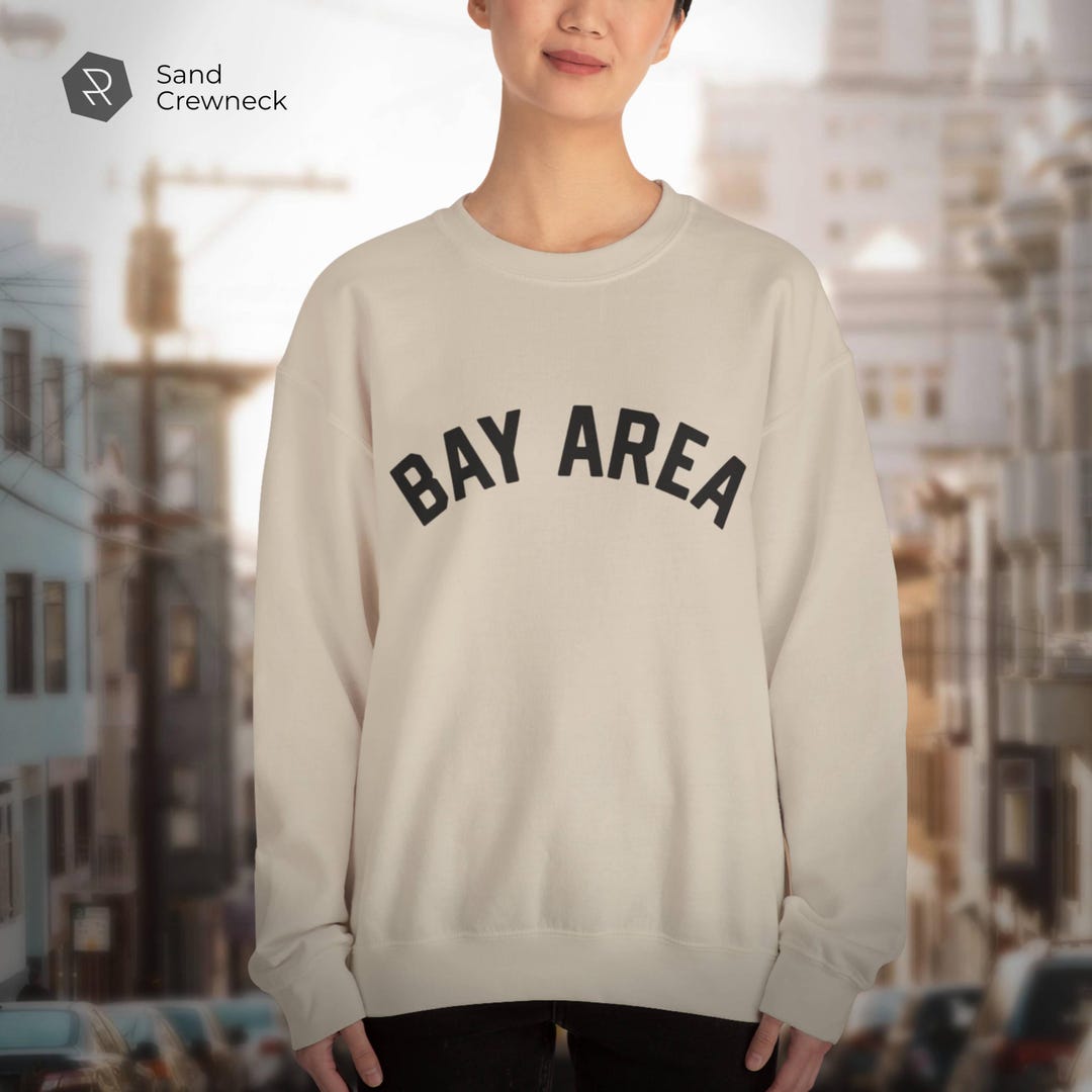 Bay Area Crewneck Sweatshirt, Bold Vintage Font - Etsy