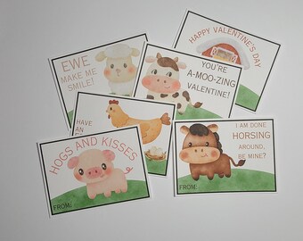 Printable Zoo Animals Valentine's Day Cards - Etsy