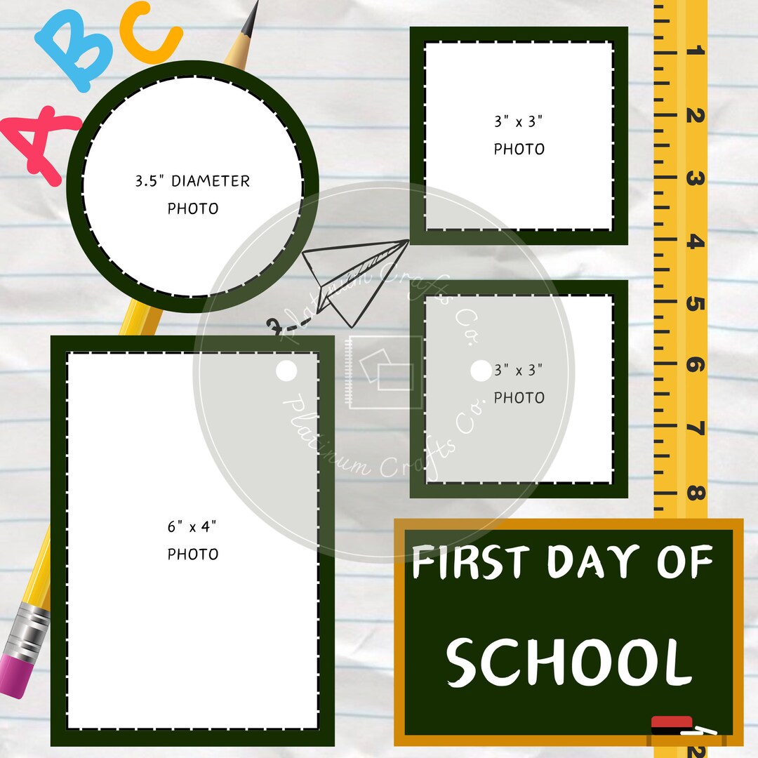 First Day of School Scrapbook Page - Etsy