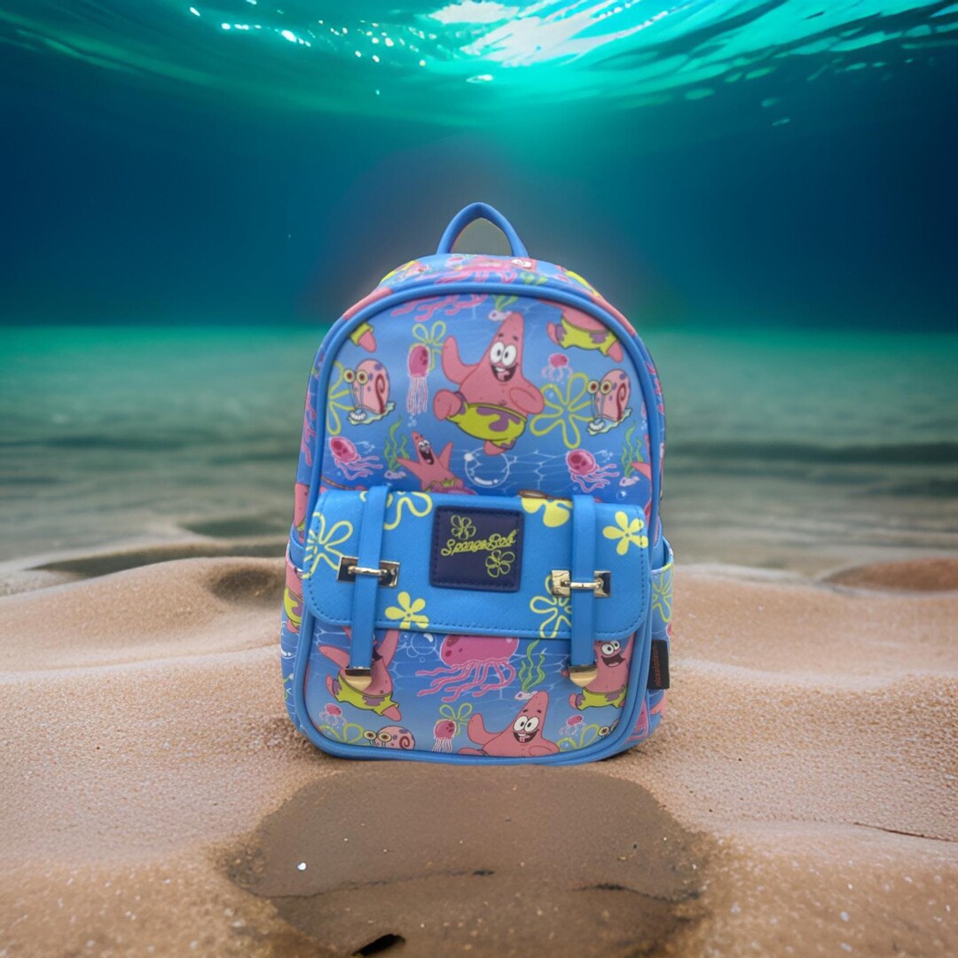 Patrick From Spongebob on Vegan Leather 11” Mini Backpack - Etsy