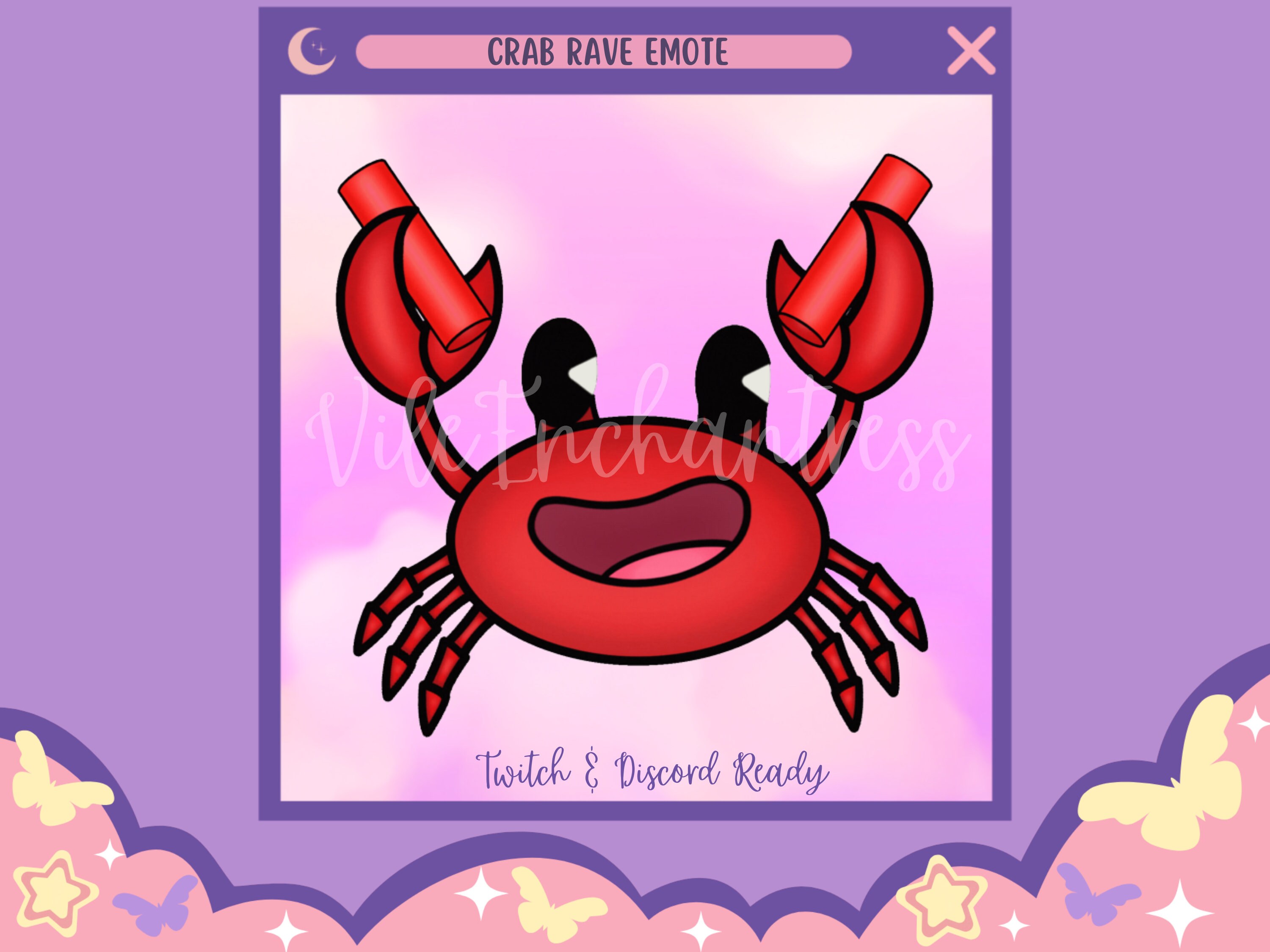 Crab Rave Animated Emote - Etsy