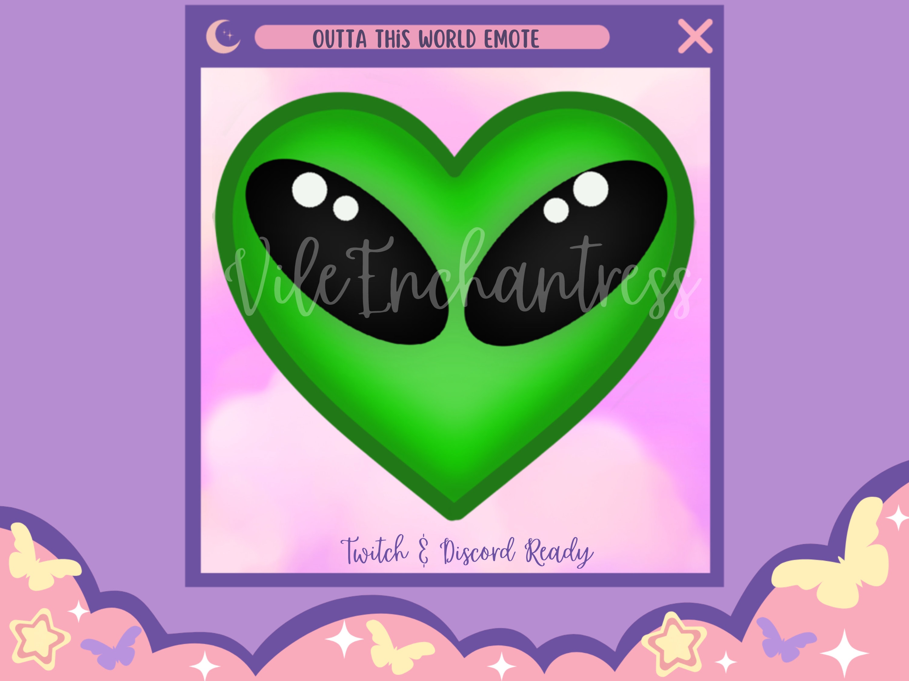 Alien Heart Emote - Etsy