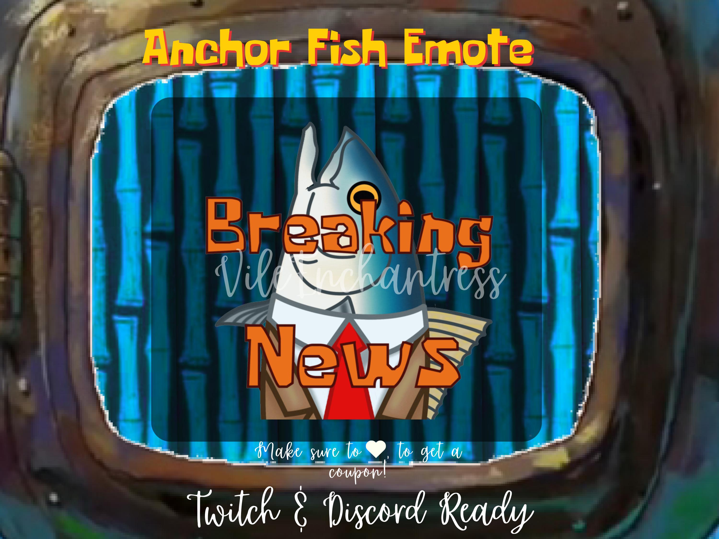 Anchor Fish Animated Emote - Etsy