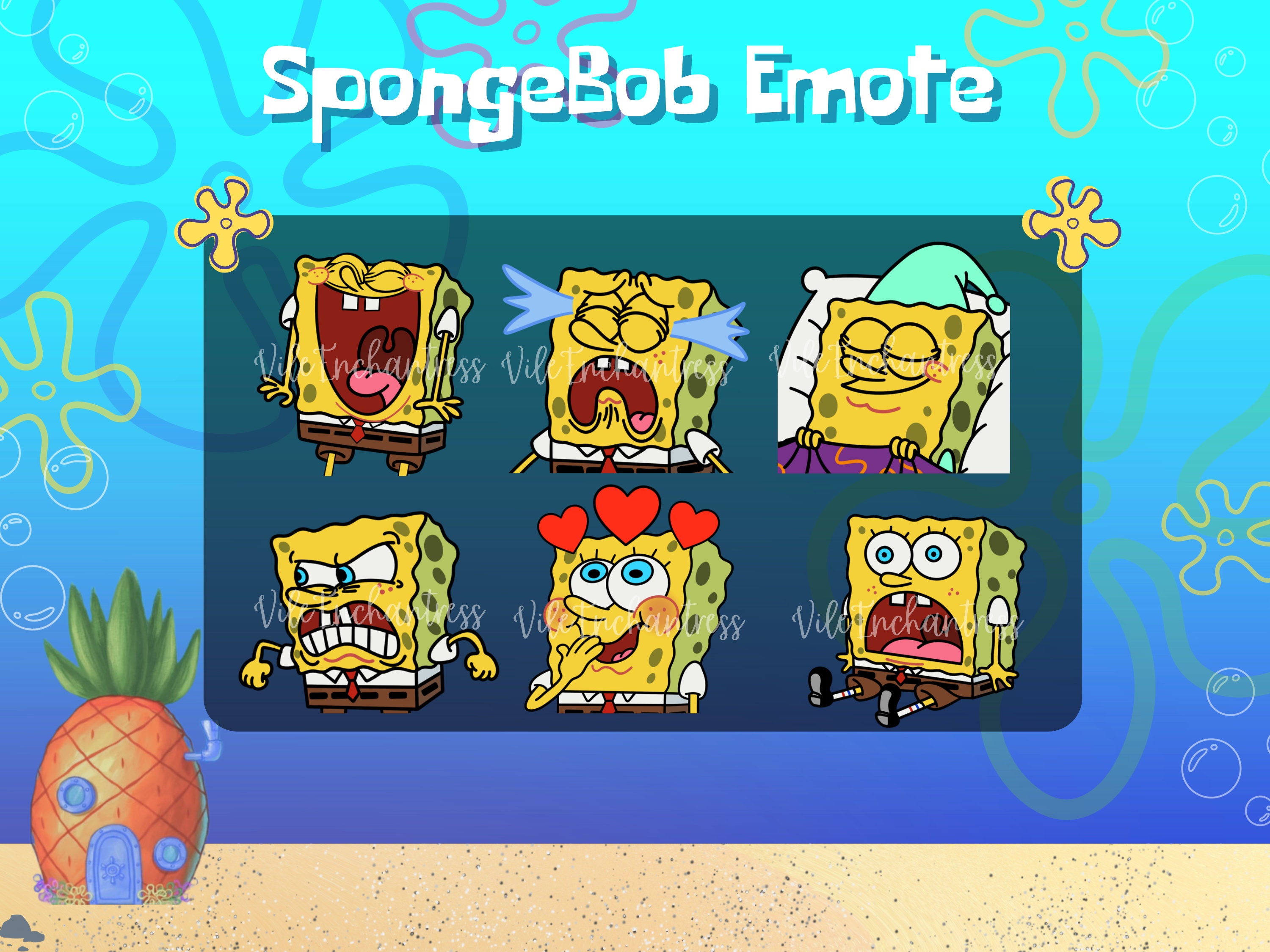 Spongebob Emote Pack - Etsy