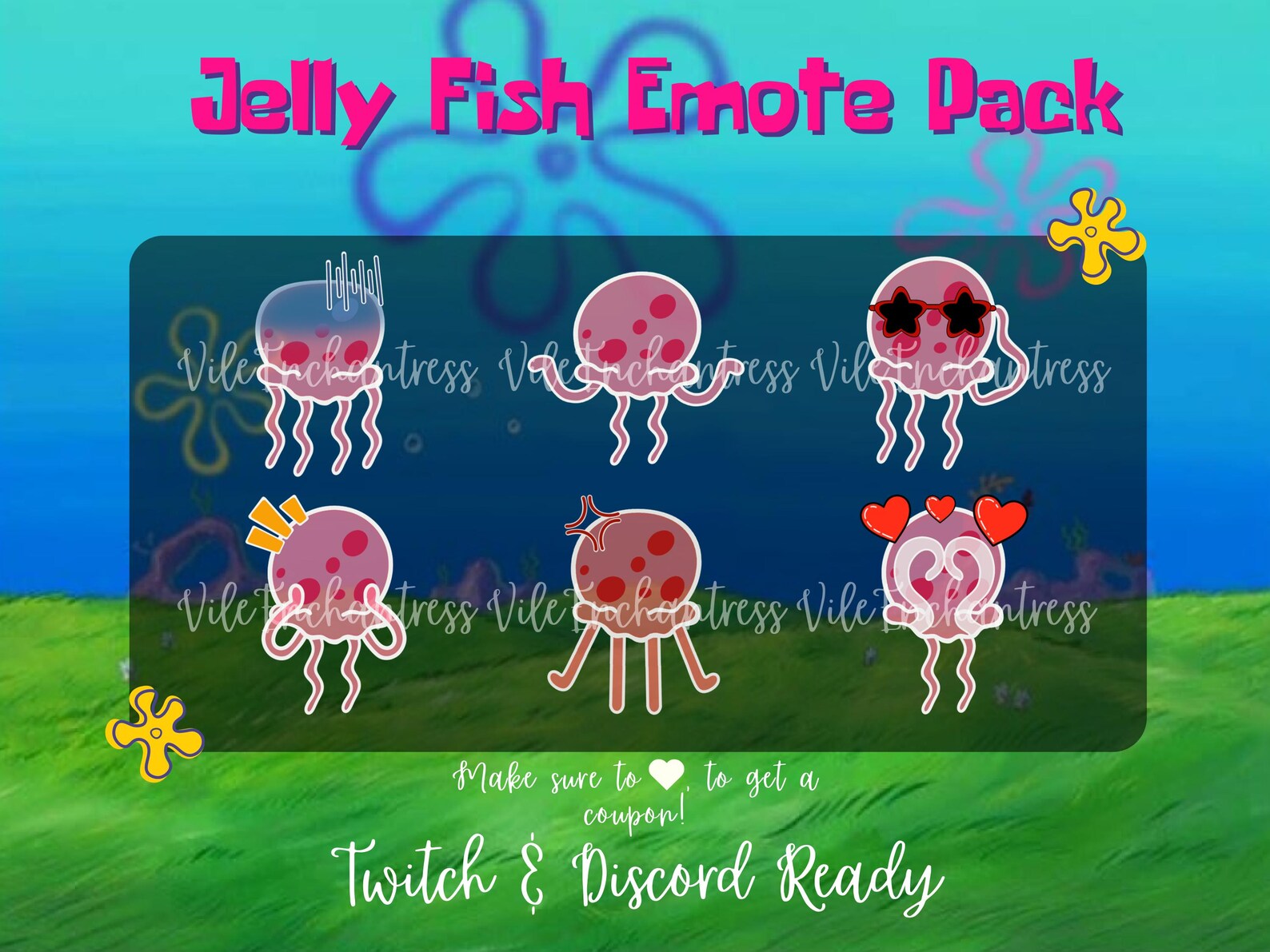 Jelly Fish Emote Pack - Etsy