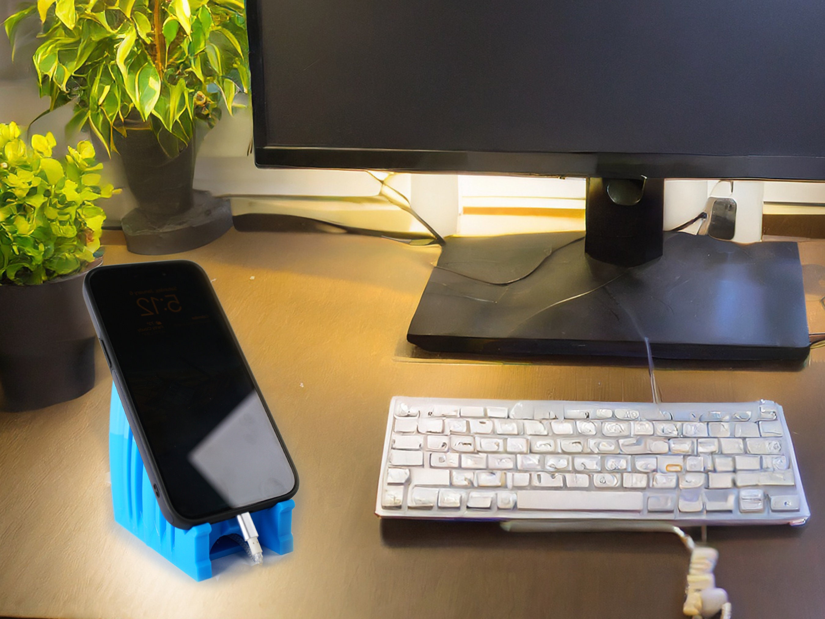 Sturdy Phone-shaped Mobile Stand: Desk & Nightstand Use, Convenient ...