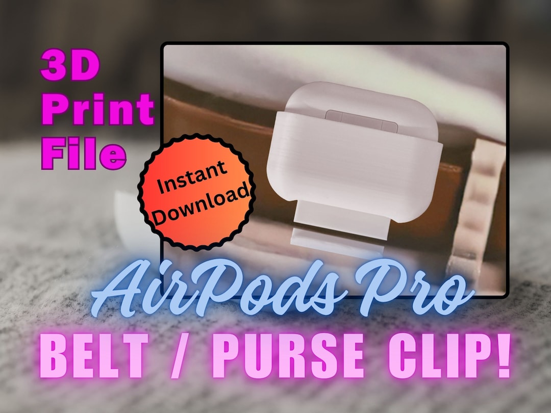 3D Printed Airpods Pro Belt Clip - Secure, Wireless Charging Compatible ...