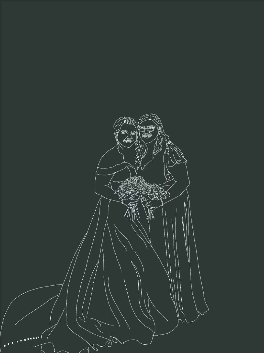 Custom Digital Line Artwork - Etsy