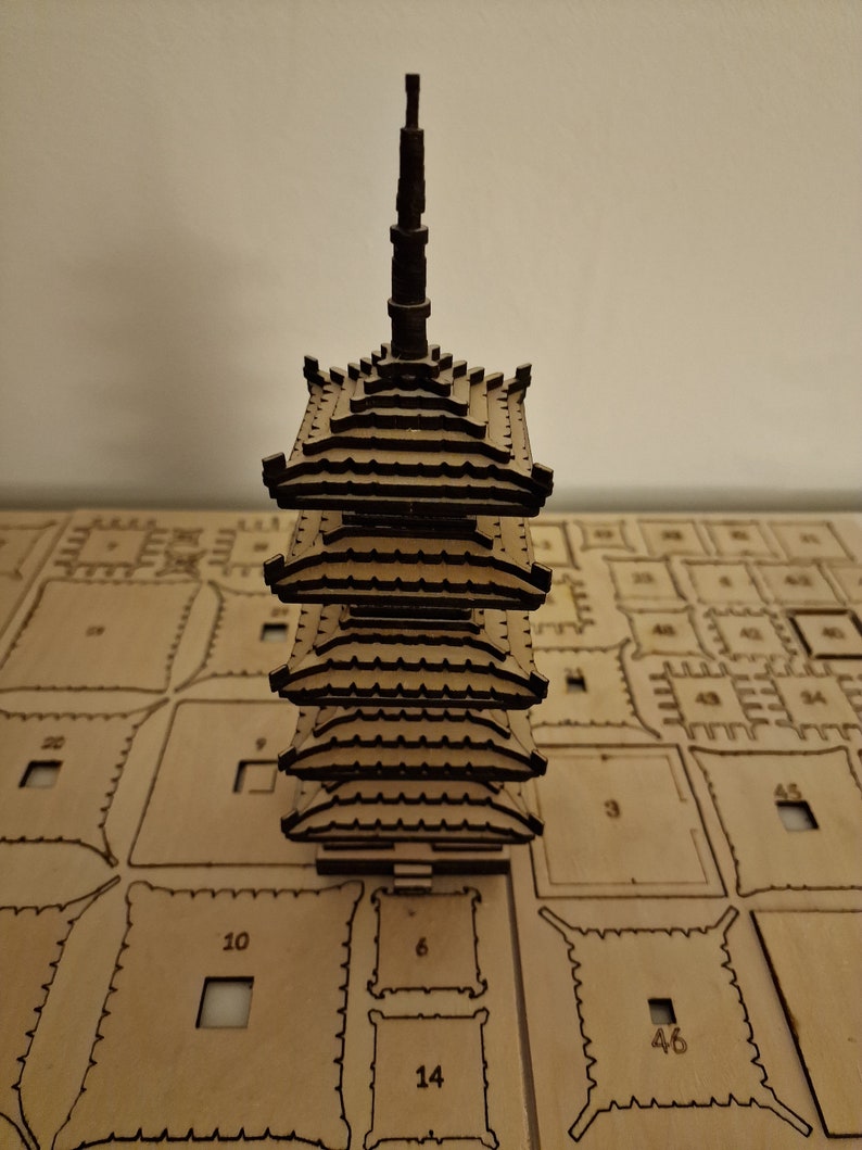 Pagoda | Temple | Laser Cut | 3mm | SVG | DXF | File | Japan | Japanese ...