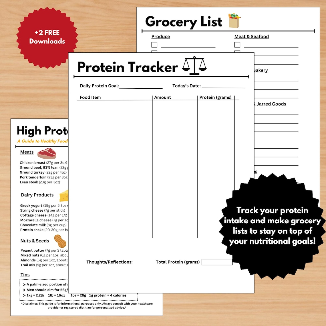 High Protein Food List | Protein Food List | Protein Tracker | Grocery ...