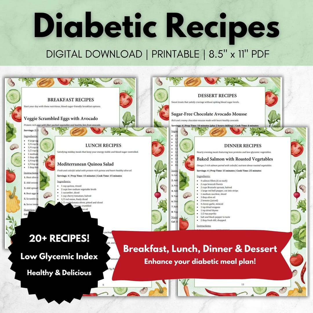 Diabetic Recipes & Diabetic Meal Plan | Low Carb Recipes + Grocery List ...