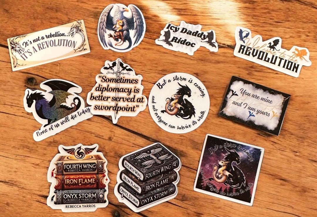 Onyx Storm Themed Sticker Set - Etsy