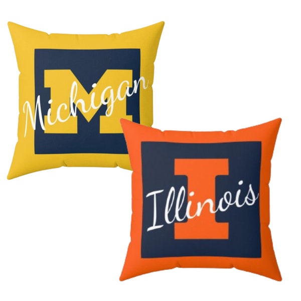 Custom College Throw Pillow - Etsy